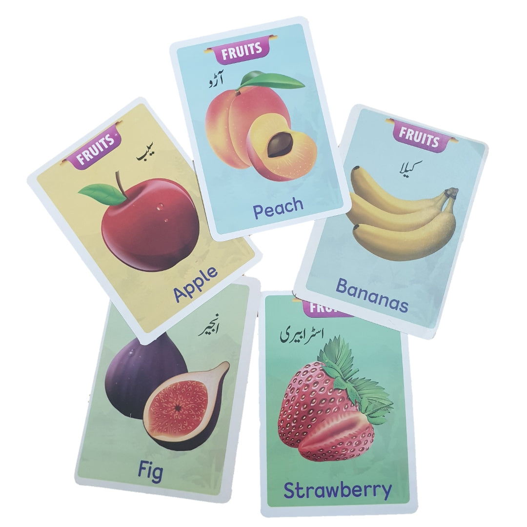 Jumbo Fruits & Vegetable Flash Cards (24 cards) – BOOKONE.PK