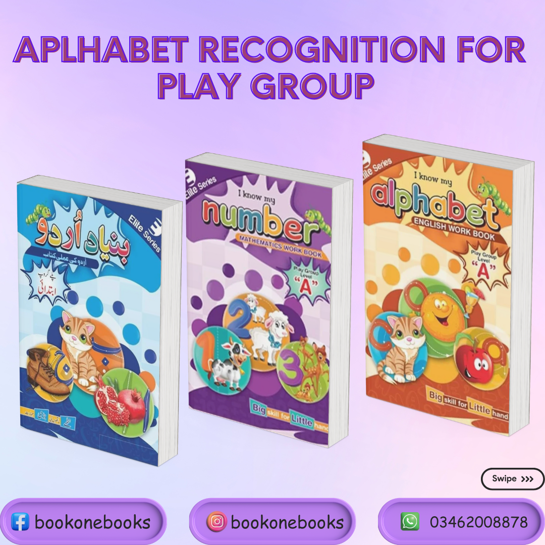 Alphabet Recognition for Play group Bundle (Pack of 3 Books) – BOOKONE.PK