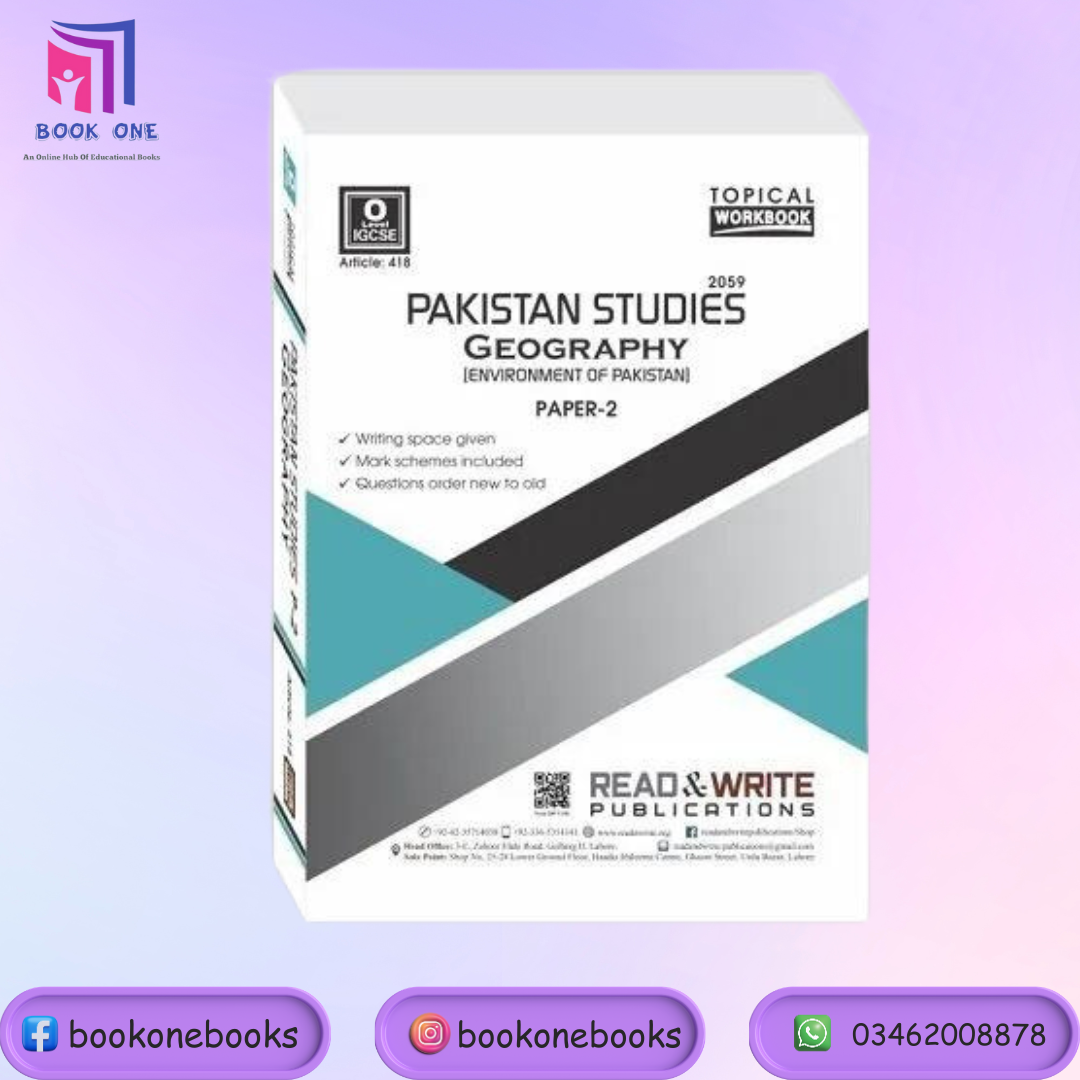 O Level Pakistan Studies P2 Topical Workbook Art #418 – BOOKONE.PK