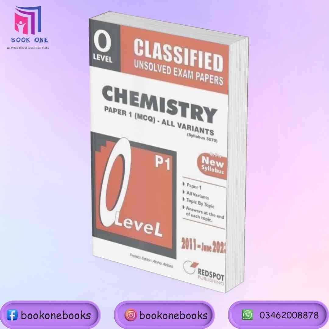 Redspot O Level Classified Chemistry Paper 1 2024 Edition – BOOKONE.PK