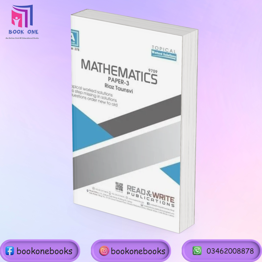 Mathematics A Level Paper 3 Topical Worked Solutions Art #378 – BOOKONE.PK