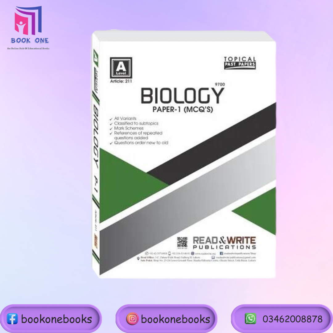 Biology AS Level P1 MCQ Topical Past Papers Art #211 – BOOKONE.PK