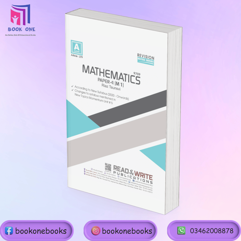 Mathematics A Level Paper 4 (M1) Revision Notes Art # 279 – BOOKONE.PK
